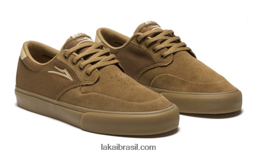 Riley 3 camurça nogueira 48880R21 Lakai [48880R21] : Sapatos de skate ...